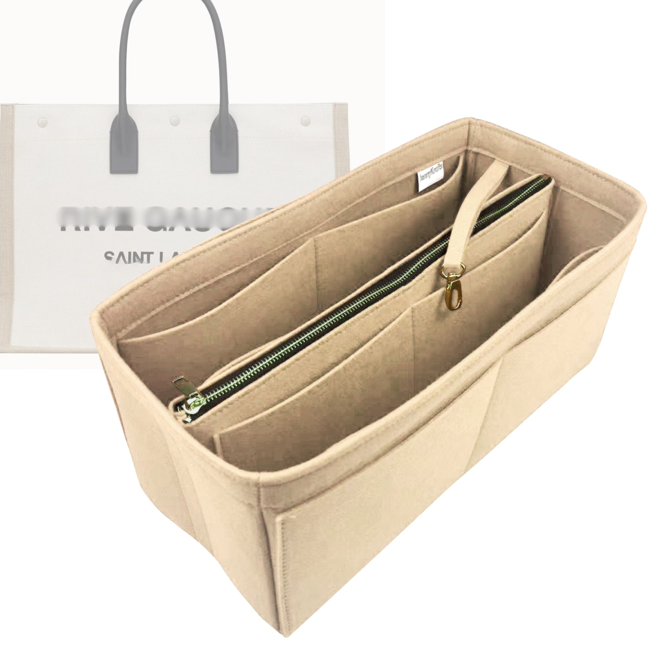 Organizer for [Rive Gauche Large, Saint Laurent (YSL)] Tote Purse Bag ...