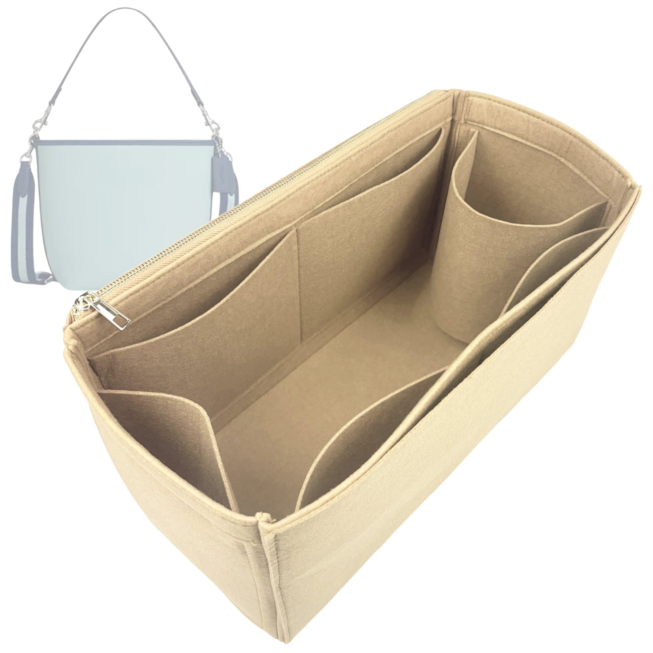 Organizer for [City Bucket Bag, Coach] Tote Purse Bag Insert Organiser ...